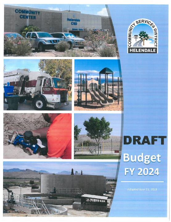 Approved Budgets | Helendale Community Services District CSD